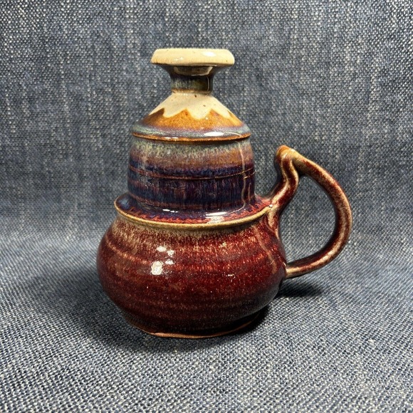 Handcrafted | Accents | Hand Thrown Hough Art Pottery Oil Lamp Signed ...